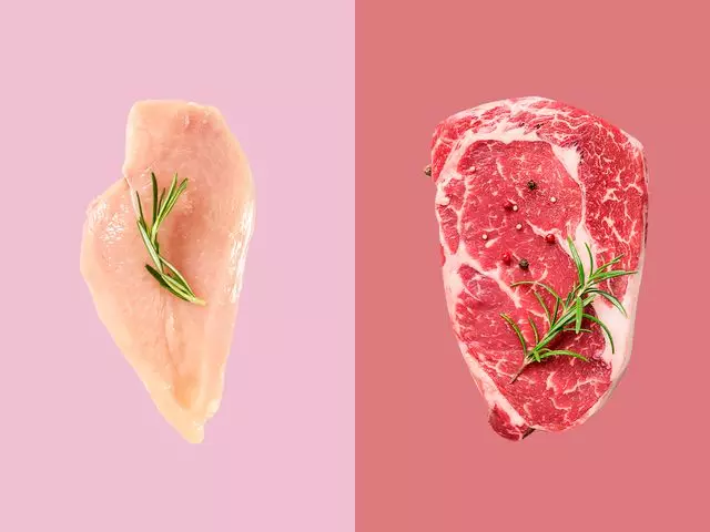 Cal é a diferenza entre carne vermella e branca / E por que unha sabe mellor que a outra
