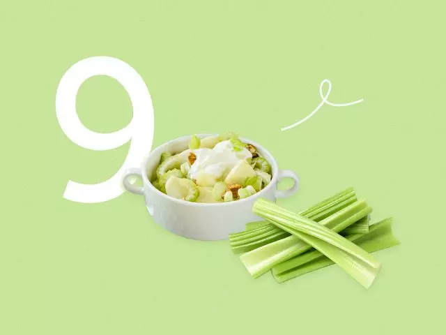 9 Salad celery oge opupu ihe ubi / ndụmọdụ na ntụziaka
